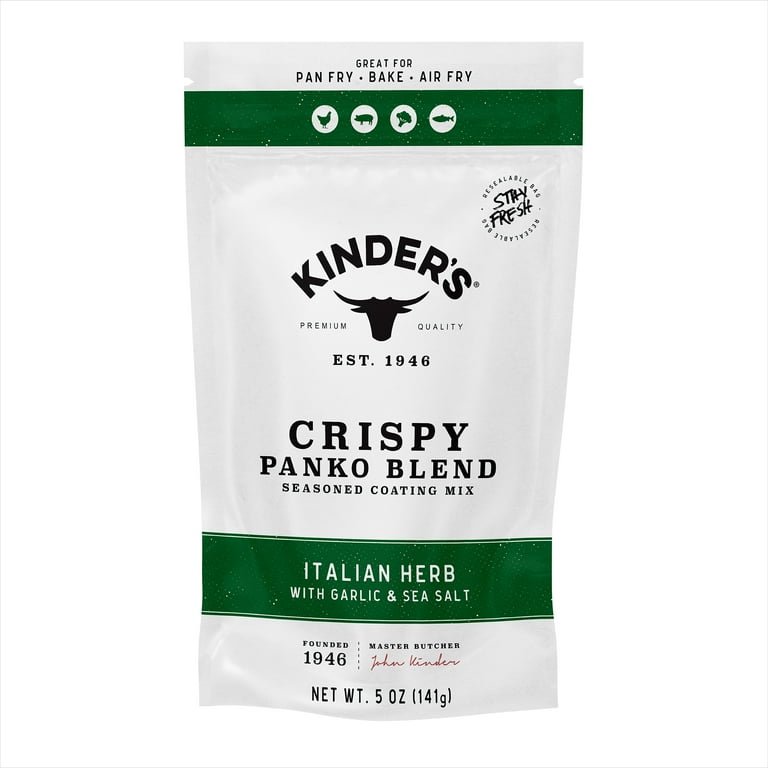 Kinder's Italian Garlic & Herb Seasoned Panko Bread Crumb Coating, 5 o ...